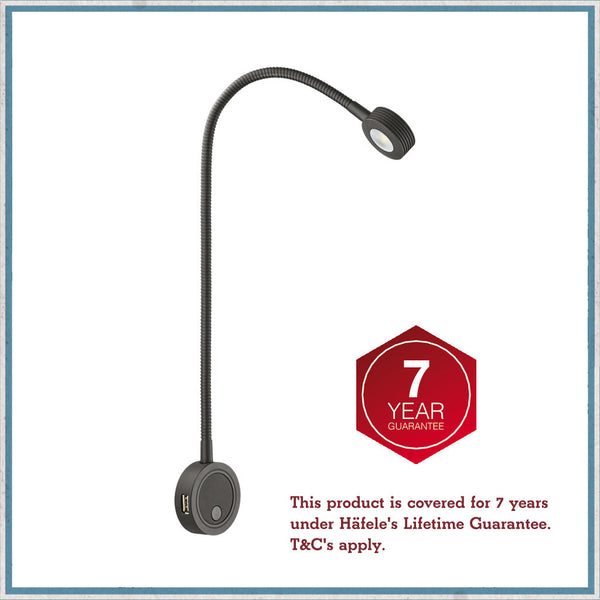 Hafele 12V LED Flexible Reading Light with USB Port – Narrow Boat Interiors